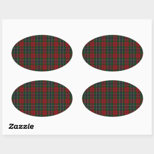 MacLean / McLean Clan Family Tartan Oval Sticker | Zazzle