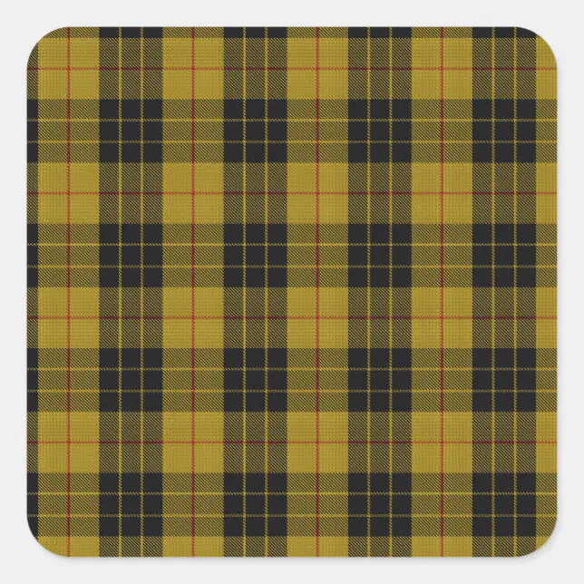 MacLeod Clan Tartan (aka "Loud MacLeod") Square Sticker | Zazzle
