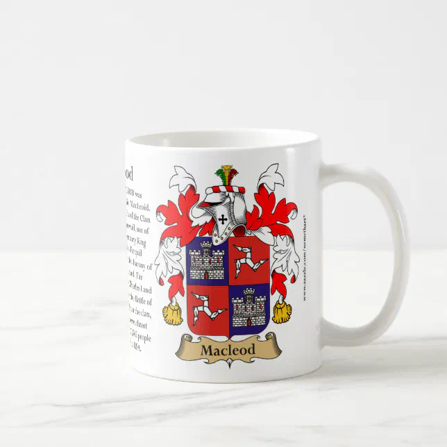 MacLeod, the Origin, the Meaning and the Crest Coffee Mug | Zazzle