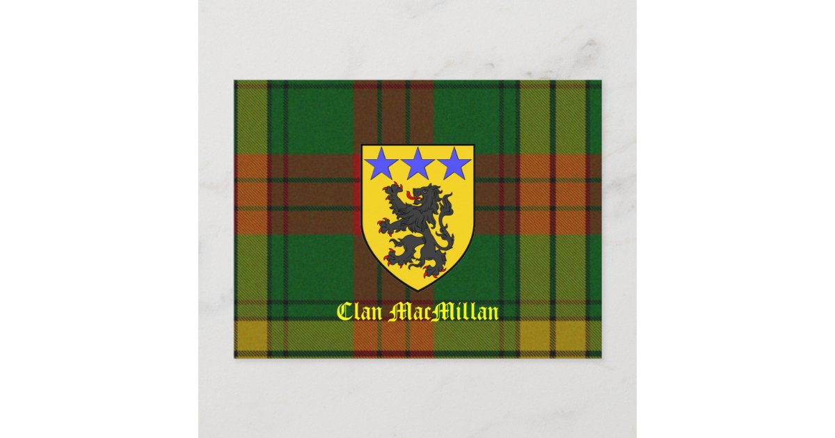 MacMillan Tartan Coat of Arms Postcard | Zazzle