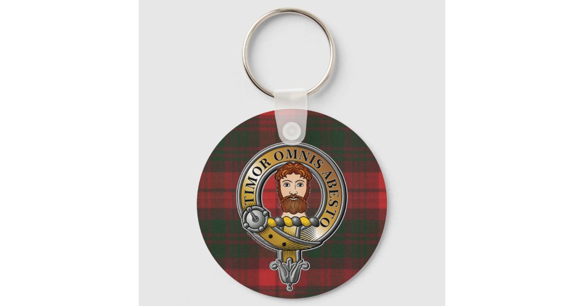 MacNab Tartan & Badge Keychain | Zazzle