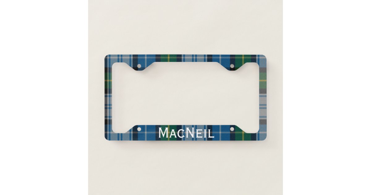 MacNeil Plaid License Plate Frame | Zazzle