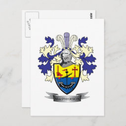 MacPherson Family Crest Coat of Arms Postcard | Zazzle
