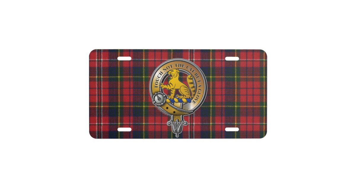 MacPherson Tartan & Badge License Plate | Zazzle