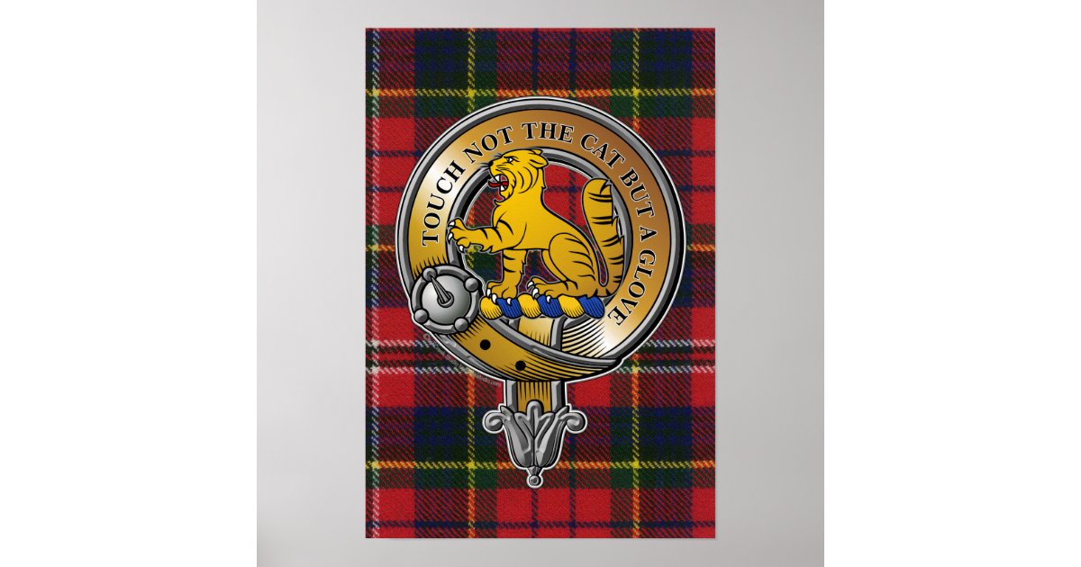 MacPherson Tartan & Badge Poster | Zazzle