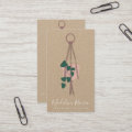 Macrame Artist Handmade Design Hanging Plants Business Card | Zazzle