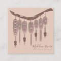 Macrame Artist Handmade Designer Artist Natural Square Business Card ...