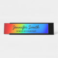 Macro Photo Holographic Rainbow Ombre Desk Name Plate | Zazzle