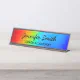 Macro Photo Holographic Rainbow Ombre Desk Name Plate | Zazzle