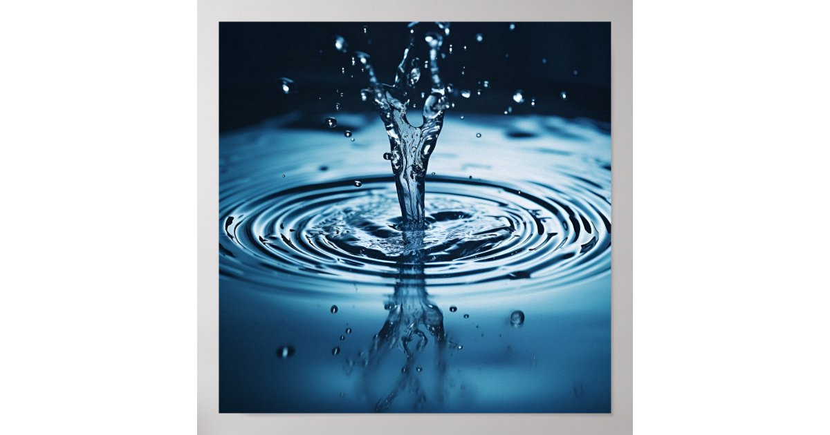Macro Photography of water droplet Poster | Zazzle