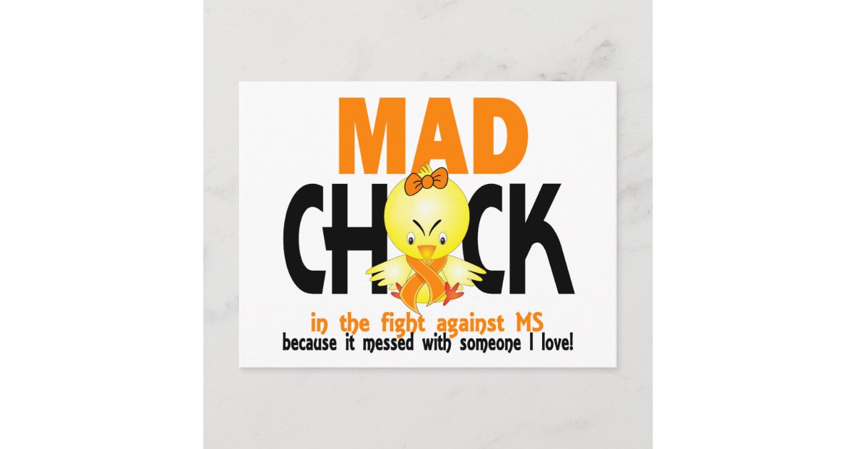 Mad Chick In The Fight MS Postcard | Zazzle