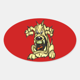Mad Dog Oval Sticker
