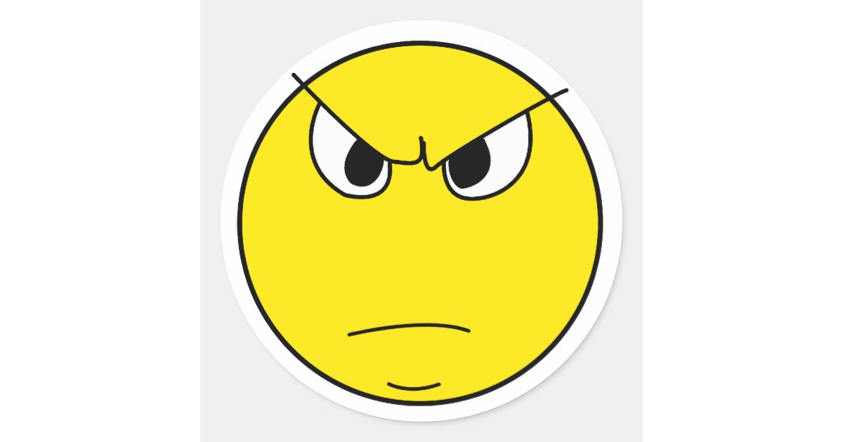 Mad Face Classic Round Sticker | Zazzle