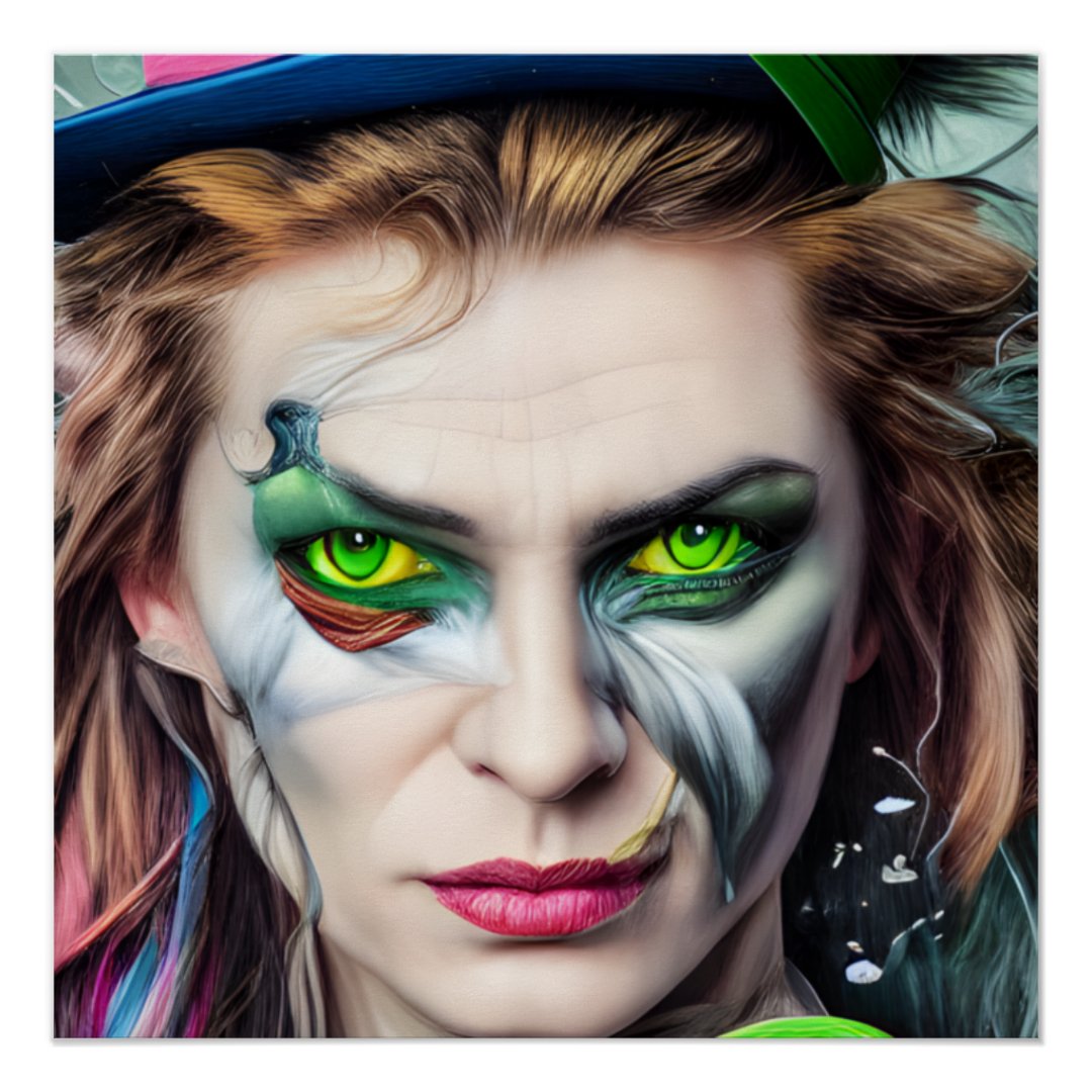 Mad Hatter AI generated art Poster | Zazzle