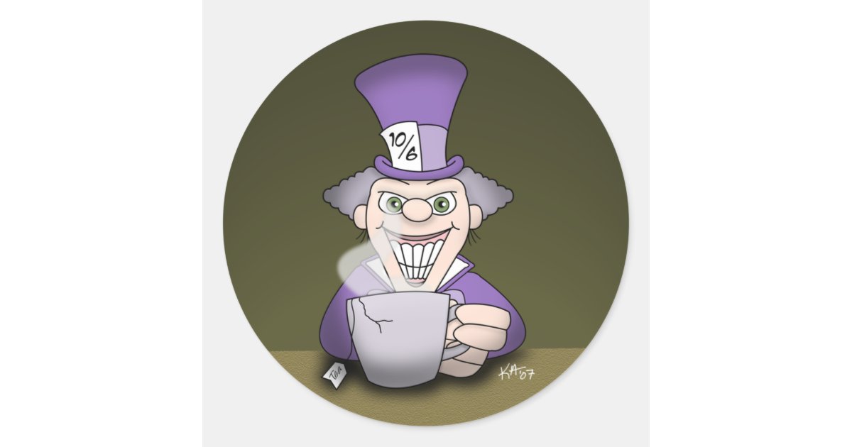 Mad Hatter Stickers | Zazzle