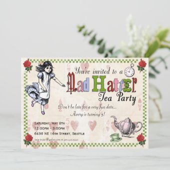 Mad Hatter Tea Party Invitation | Zazzle