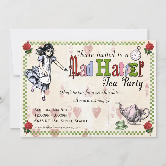 Mad Hatter Tea Party Invitation | Zazzle