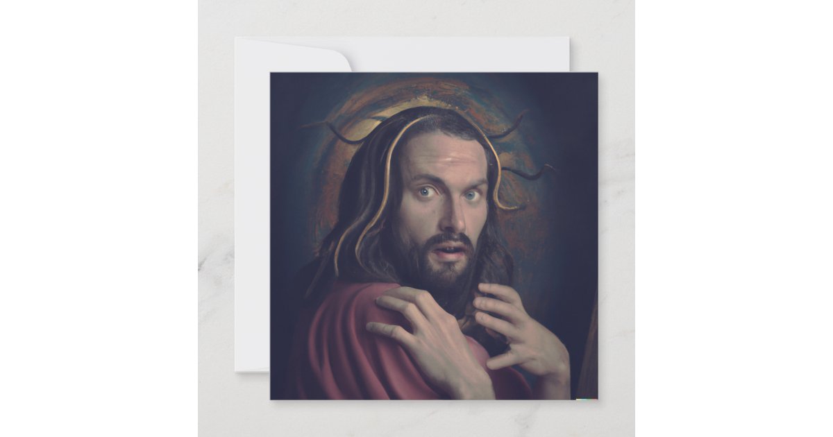 Mad Jesus I Card | Zazzle