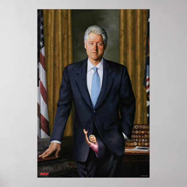 MAD Magazine's Official Portrait of Bill Clinton Poster | Zazzle