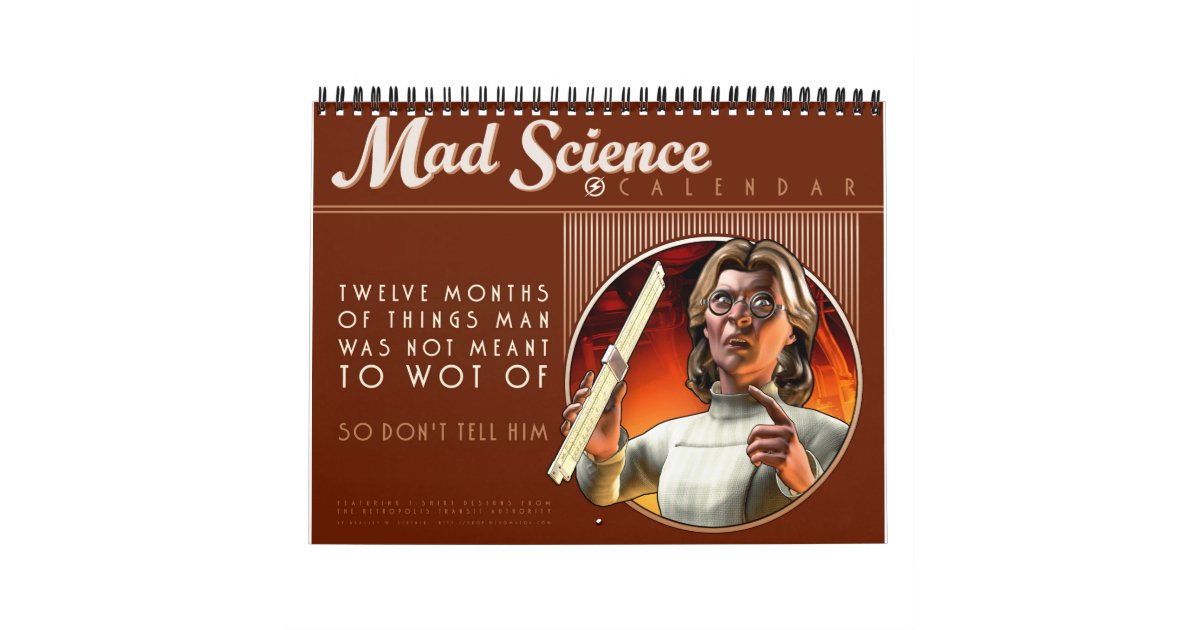 Mad Science Calendar | Zazzle