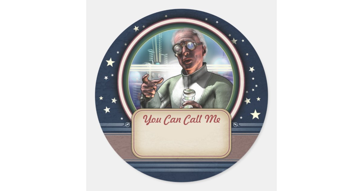 Mad Scientist #1 Name Tag Stickers | Zazzle