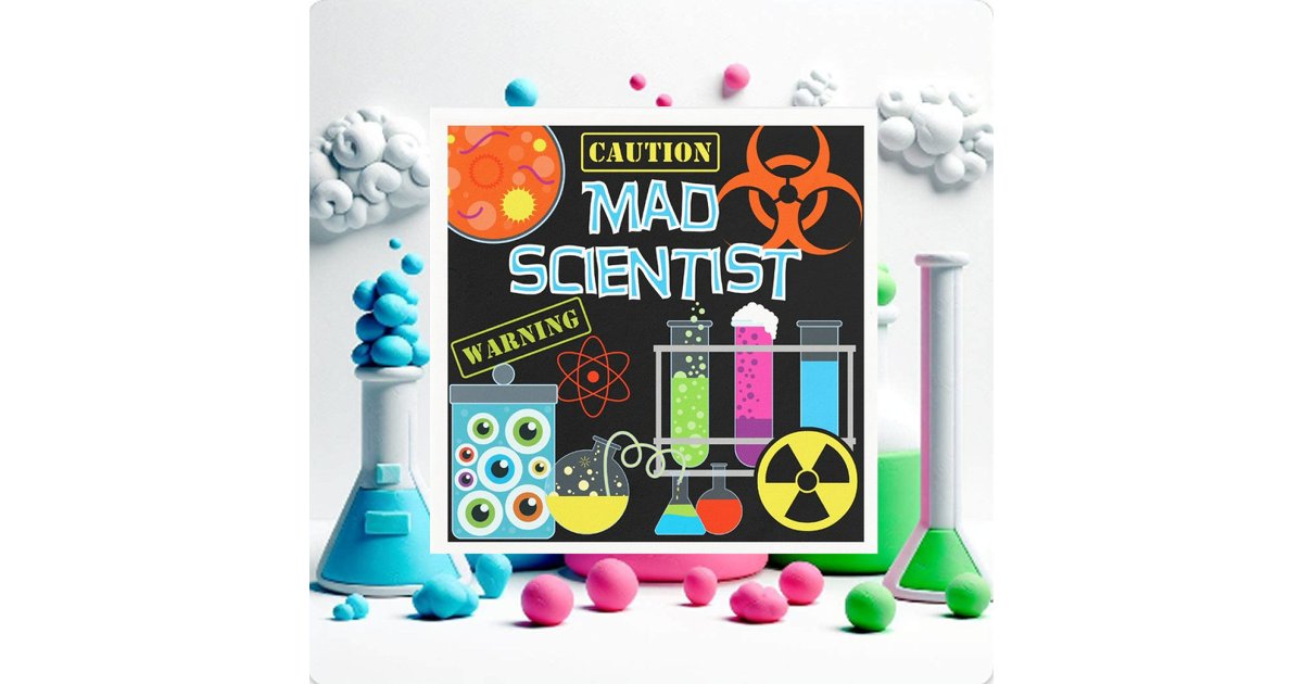 Mad Scientist Birthday Paper Napkins | Zazzle