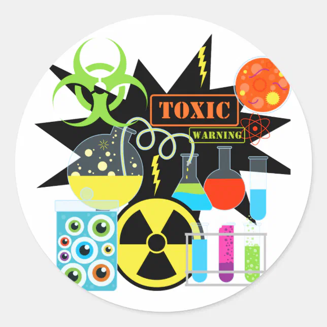 Mad Scientist Classic Round Sticker | Zazzle