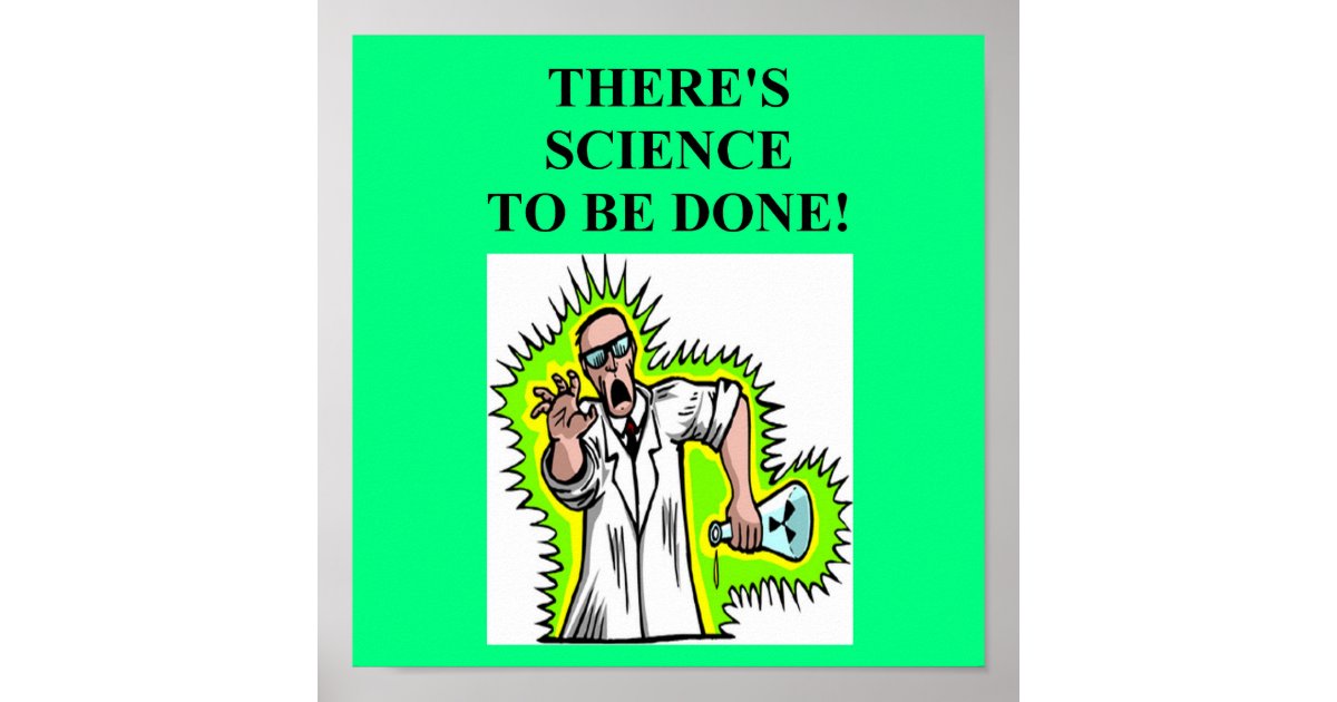 mad scientist joke poster | Zazzle