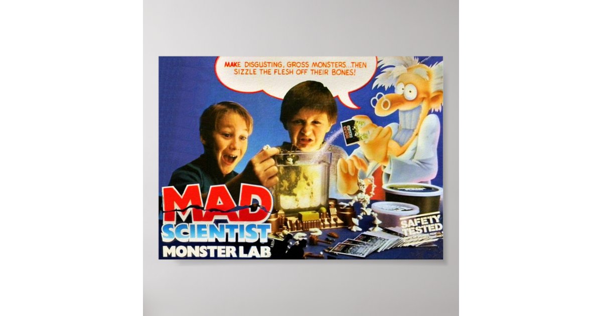 MAD SCIENTIST MONSTER LAB POSTER | Zazzle