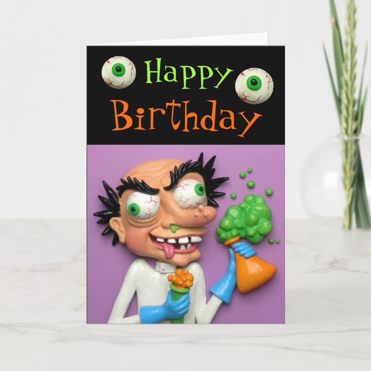 Mad Scientist Party Card | Zazzle