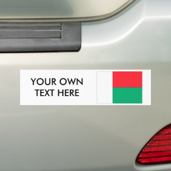 Madagascar Flag Bumper Sticker | Zazzle