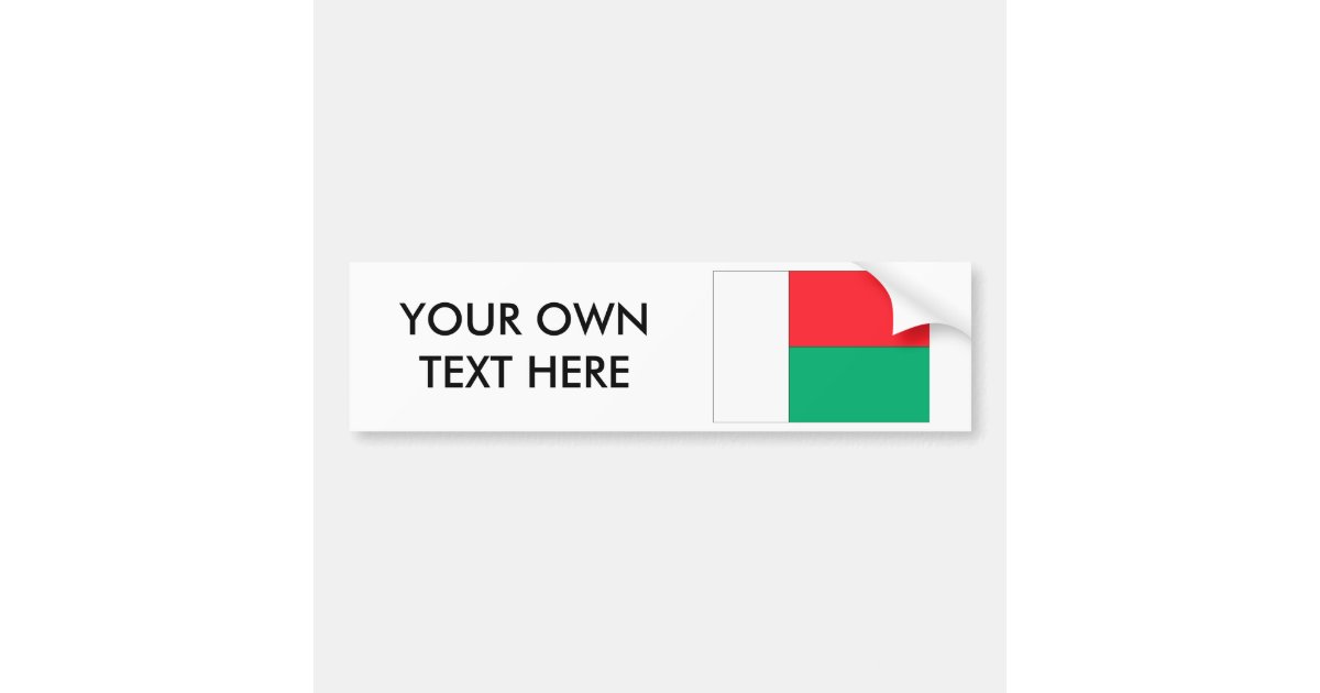 Madagascar Flag Bumper Sticker | Zazzle