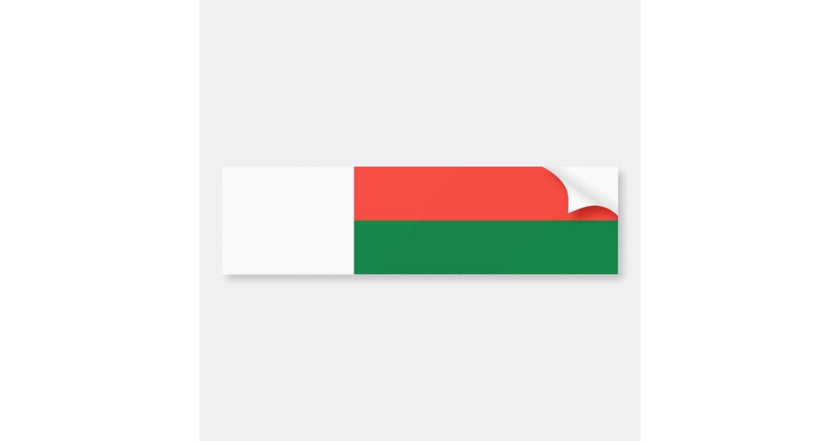 Madagascar Flag Bumper Sticker | Zazzle
