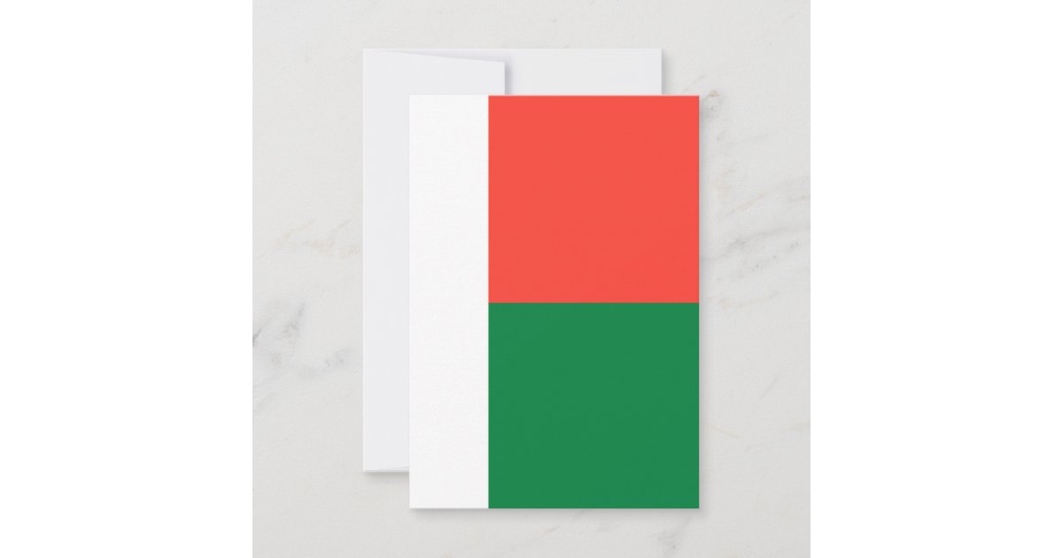 Madagascar flag thank you card | Zazzle