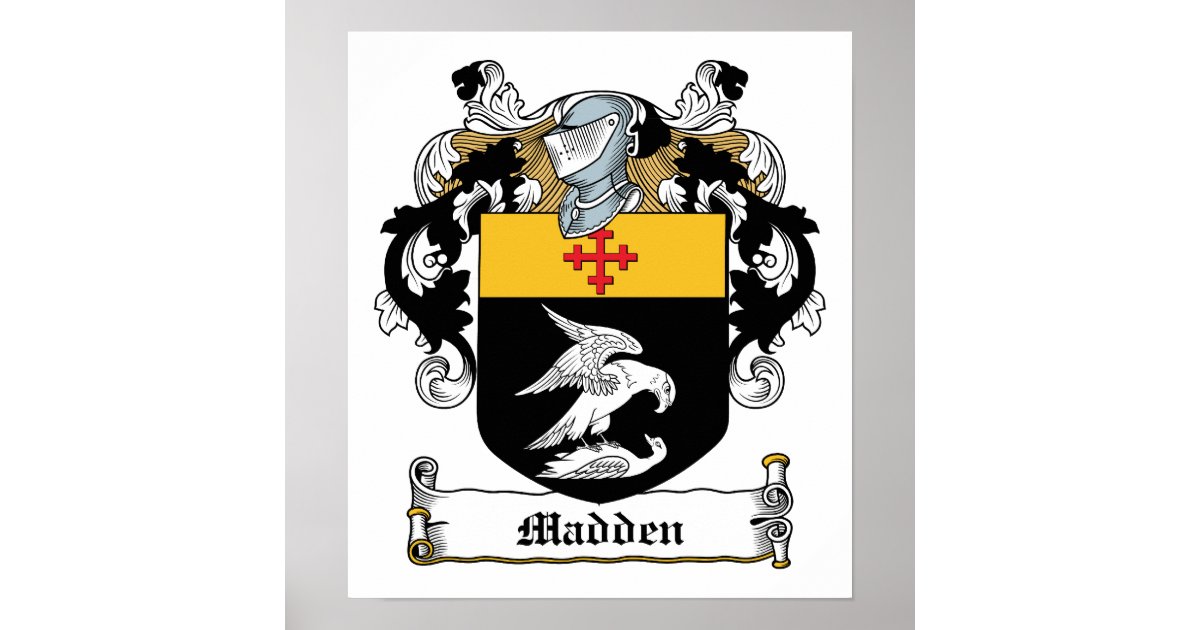 Madden Family Crest Poster | Zazzle