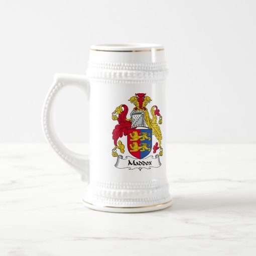 Maddox Family Crest Beer Stein | Zazzle