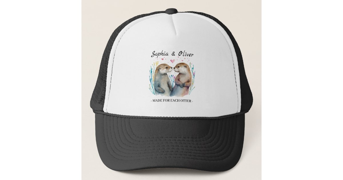 Made For Each Otter Love Valentine's Day Trucker Hat | Zazzle