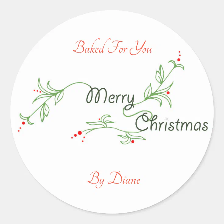 Made For You Christmas Label | Zazzle
