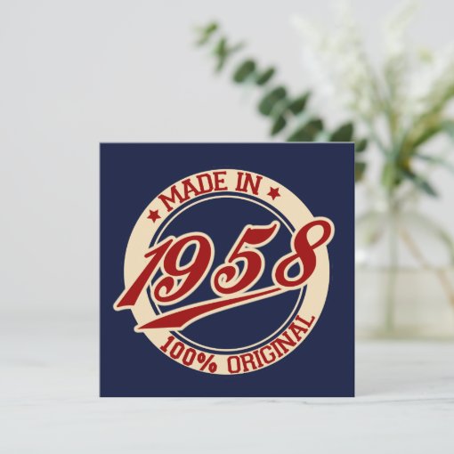 Made In 1958 Card | Zazzle
