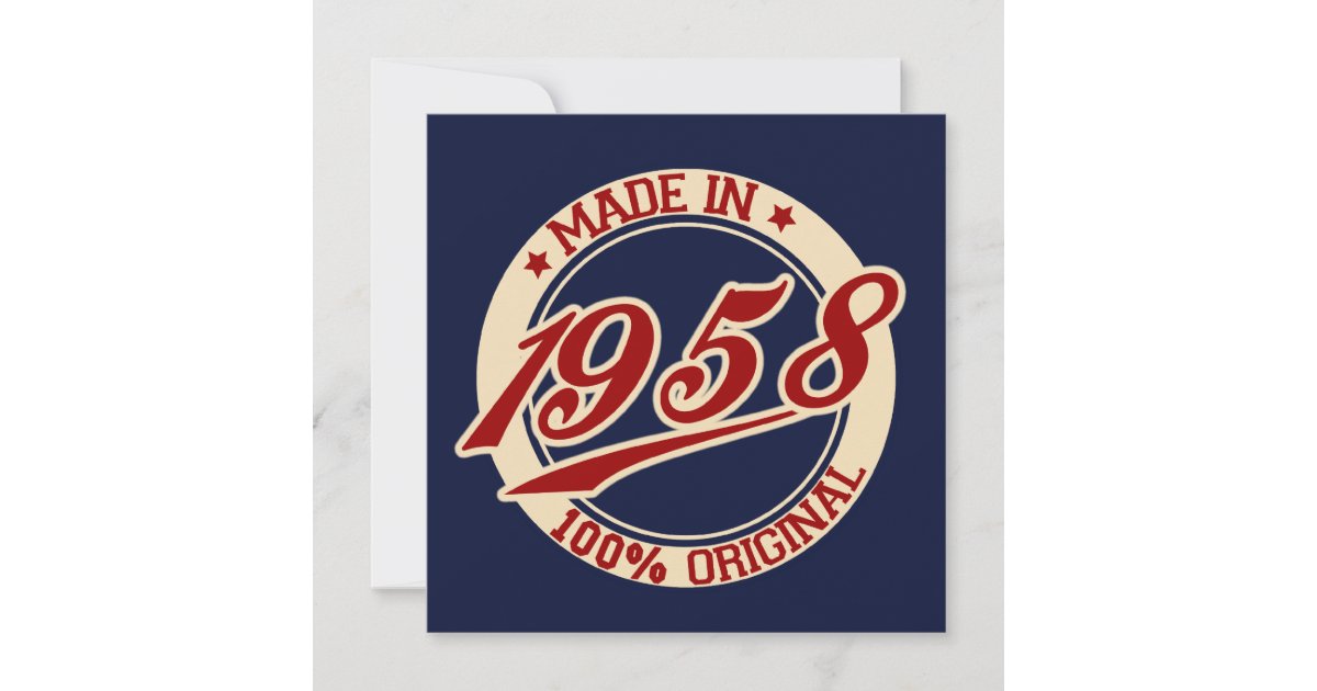 Made In 1958 Card | Zazzle
