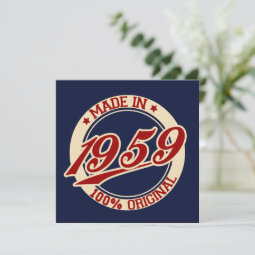 Made In 1959 Card | Zazzle