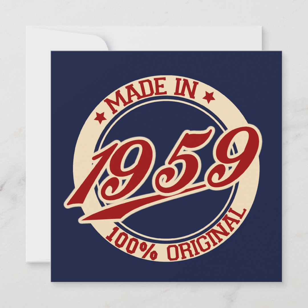 Made In 1959 Card | Zazzle