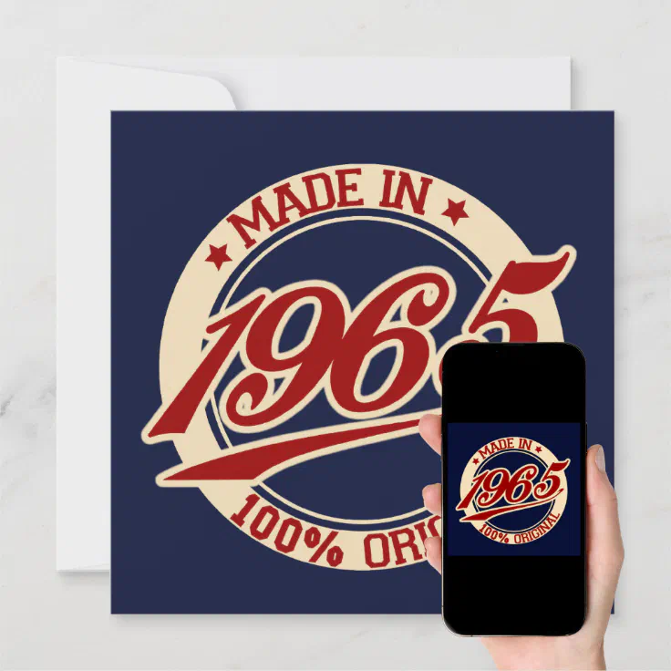 Made In 1965 Birthday Invitation | Zazzle