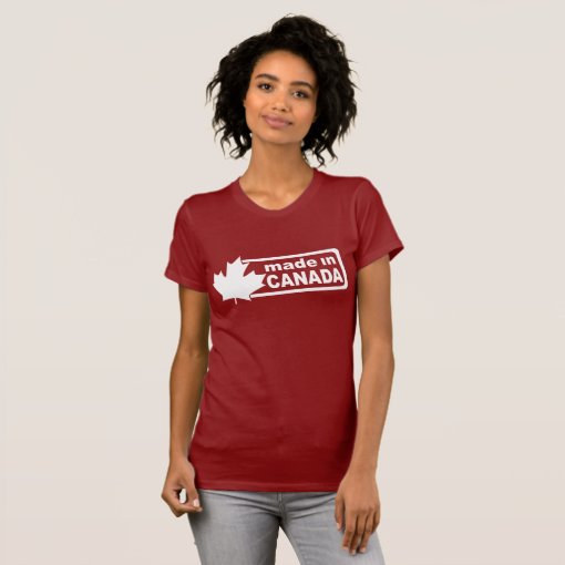 Made In Canada - Red Womens Shirt | Zazzle