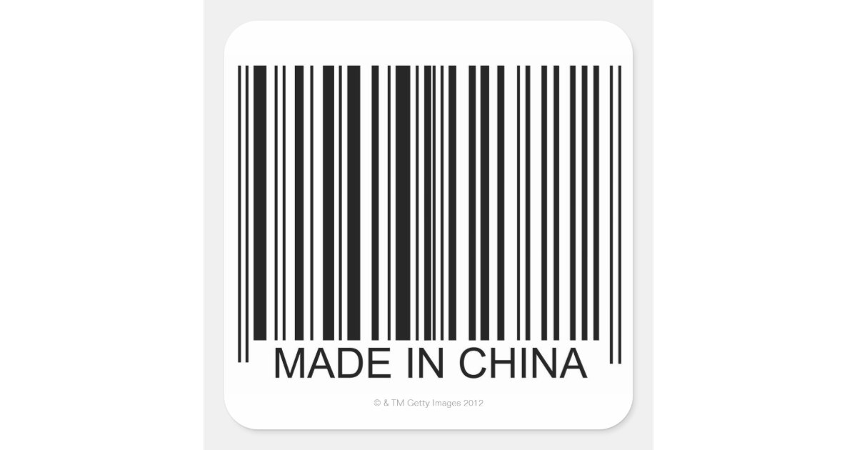 Made in China Square Sticker | Zazzle