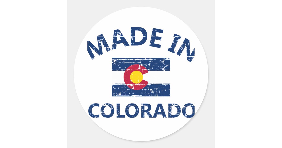 Made in Colorado Classic Round Sticker | Zazzle