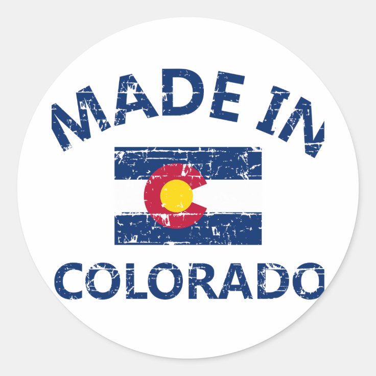 Made in Colorado Classic Round Sticker | Zazzle