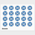 Made in Edinburgh Scotland Saltire Flag Classic Round Sticker | Zazzle