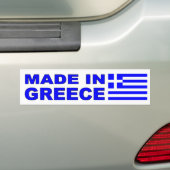 Made in Greece car decal with Greek flag | Zazzle