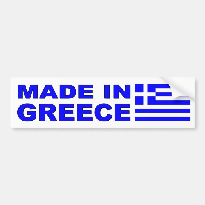 Made in Greece car decal with Greek flag | Zazzle.com